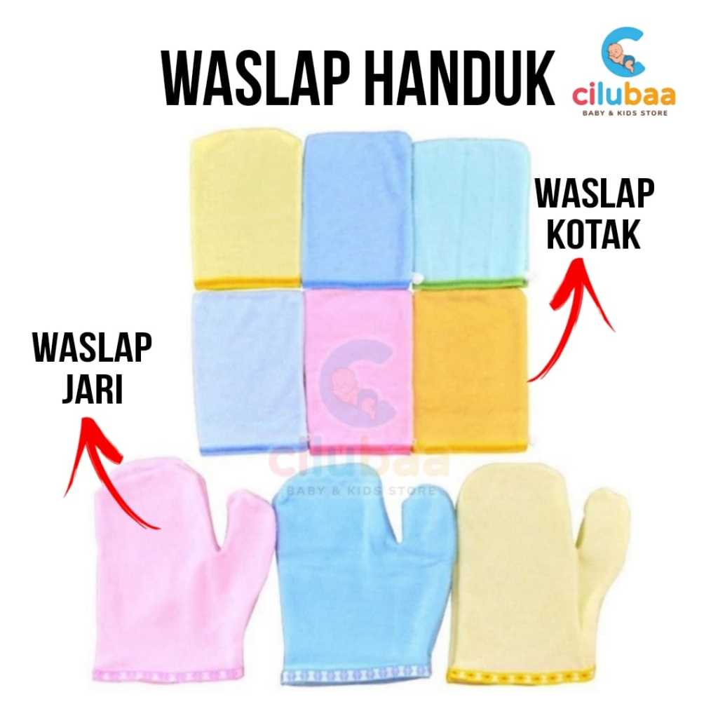 Jual [3PCS & 6PCS]WASLAP BAYI JARI TERMURAH Handuk Waslap Baby Lap ...