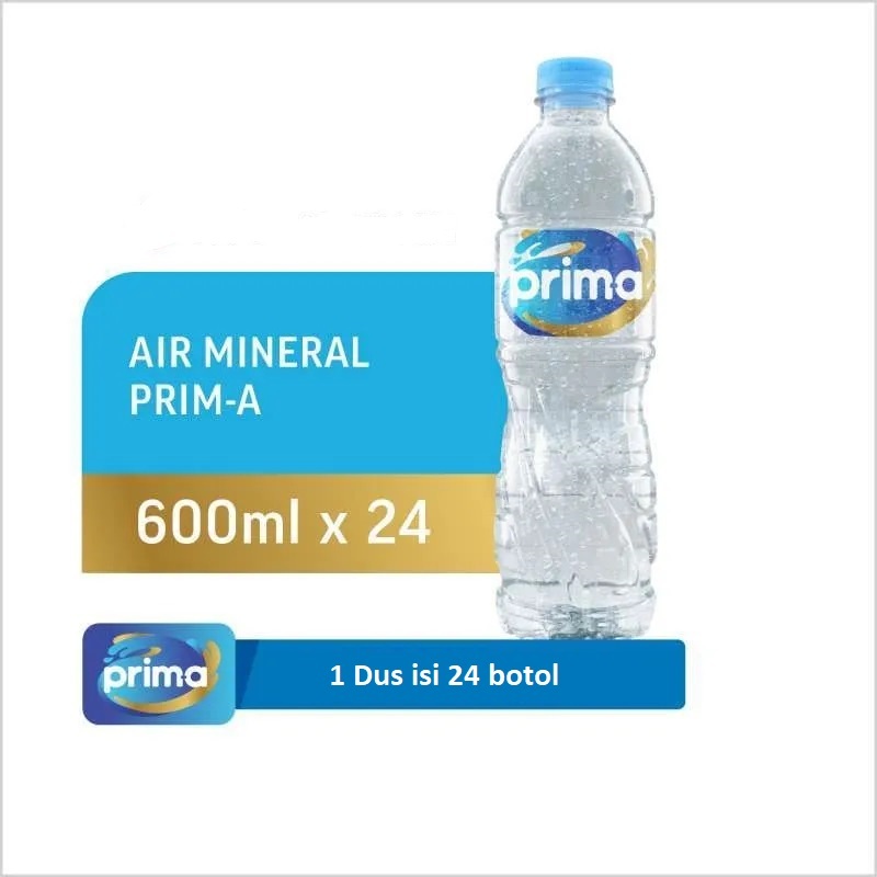 Jual prim-a air mineral botol 600 ml | prima sosro | Shopee Indonesia