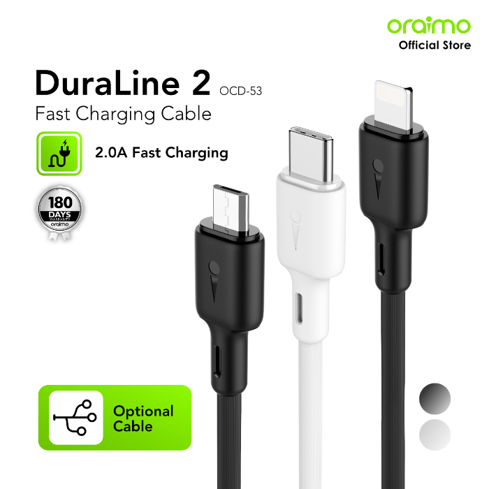 Jual oraimo Data Cable Type-C Micro USB Lightning 5V 2A Kabel Android ...
