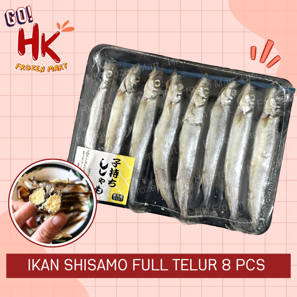 Jual Ikan Shisamo Full Telur 8 pcs | capelin fish viral cipung ikan ...