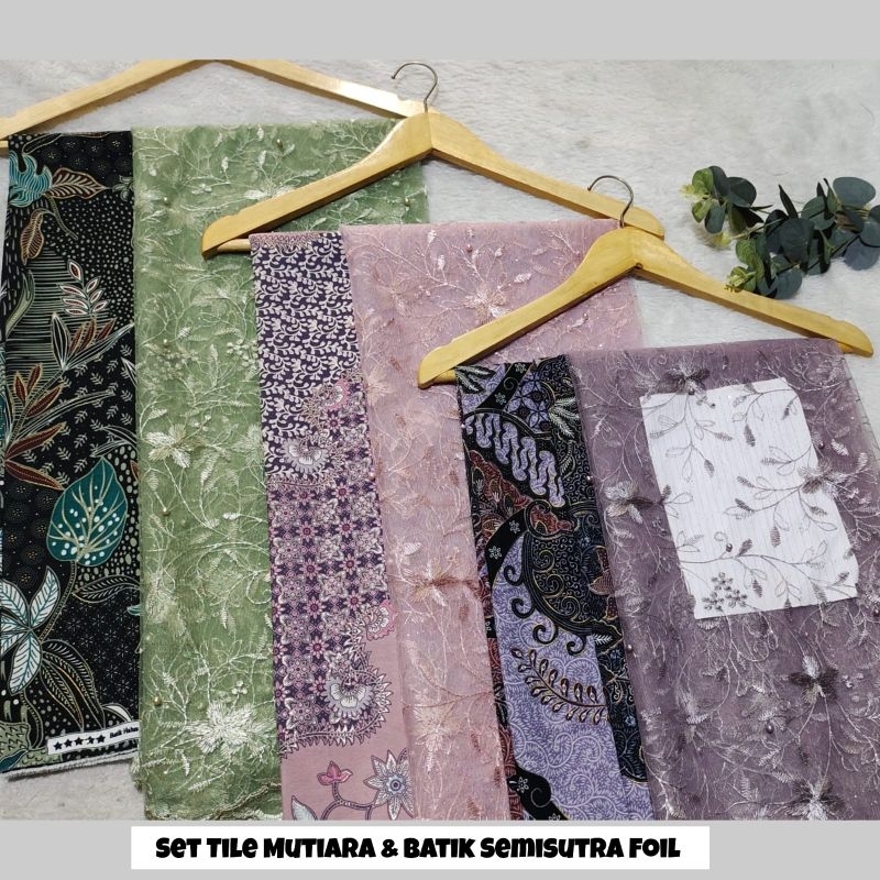 Jual Brokat Tile Mutiara & Batik Semisutra Foil, Bahan Seragam ...