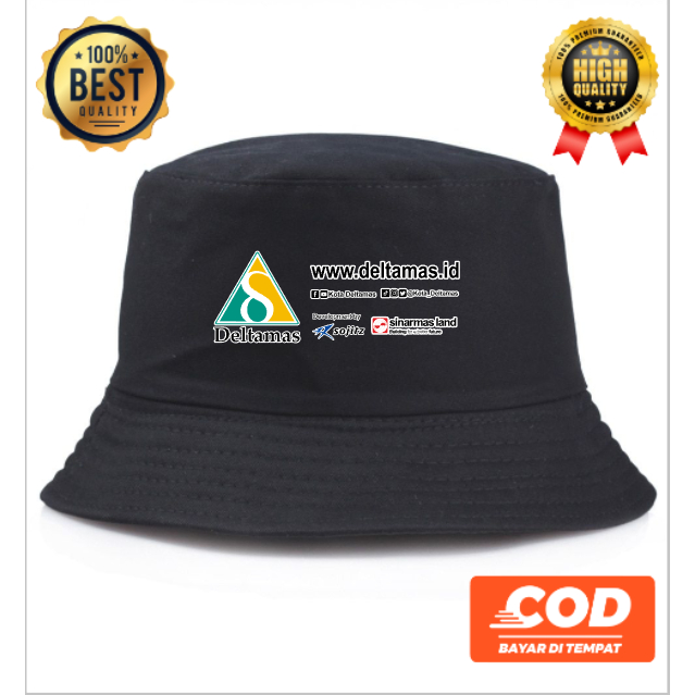 Jual Topi bucket hat logo deltamas viralclothing | Shopee Indonesia