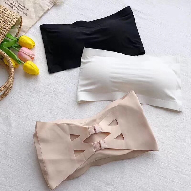 Jual BRA527 Bra Tanpa Tali Bandeau Tanpa Kawat Tali Silang Kait One ...