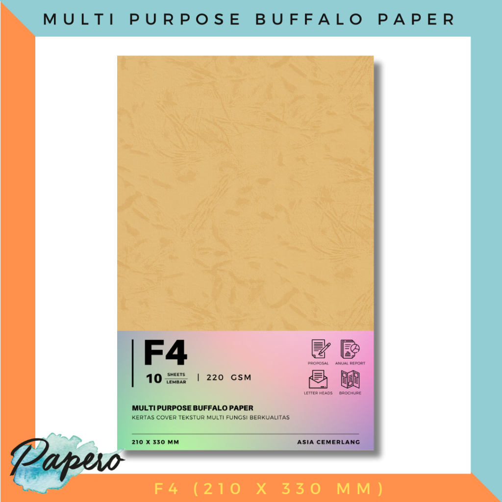 Jual Kertas Karton Cover Buffalo F4 / A4 220 gsm | Shopee Indonesia