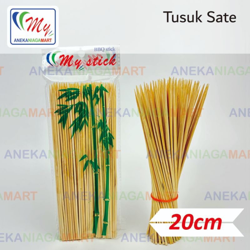 Jual Tusuk Sate Bambu Panjang 20 Cm Tusukan Serbaguna Ekonomis 100 Gram ...