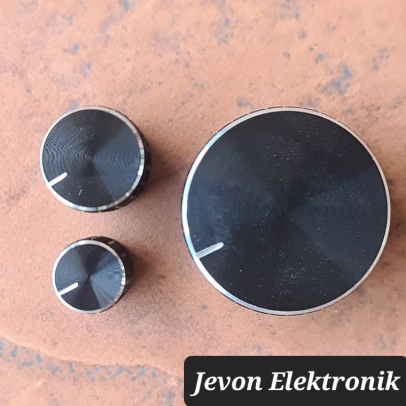 Jual Knop Potensio Rotary Diameter 15 21 40 mm Mixer Warna Hitam Kenop ...