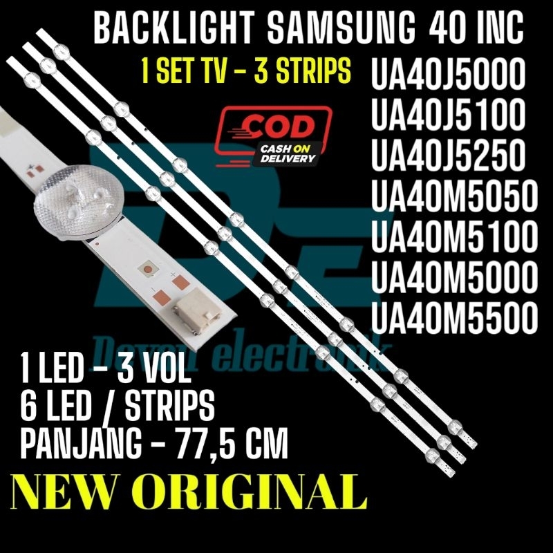 Jual BACKLIGHT SAMSUNG 40M5000 UA40J5000 UA40J5100 UA40J5200 BACKLIGHT ...