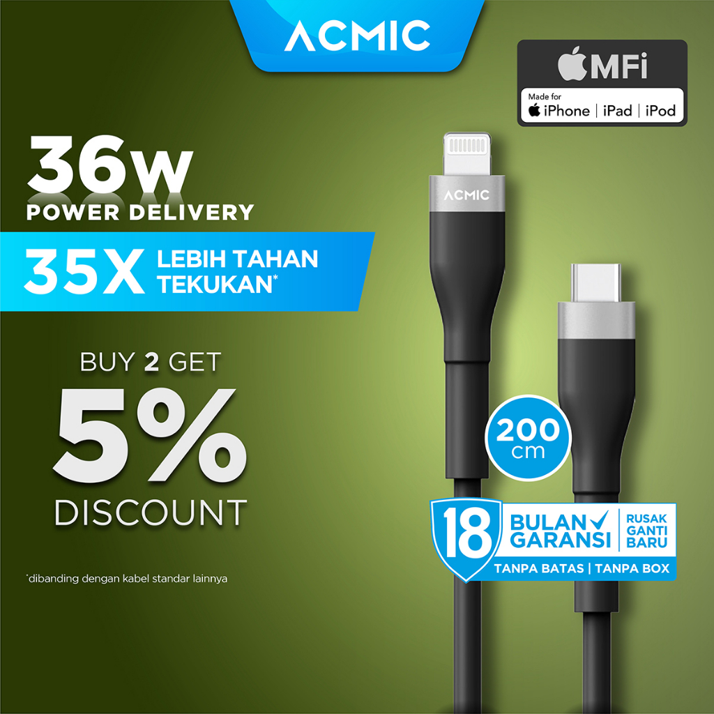 Jual ACMIC UNILINE Apple MFi Cable Original Kabel Data Fast Charging ...
