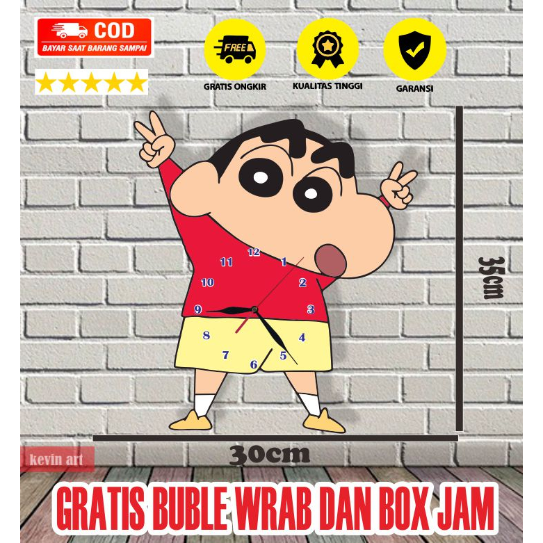 Jual Jam dinding unik estetik karakter sinchan | Shopee Indonesia