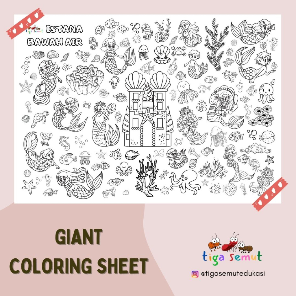 Jual MAINAN EDUKASI GIANT COLORING SHEET LEMBAR MEWARNAI RAKSASA HVS A0 ...