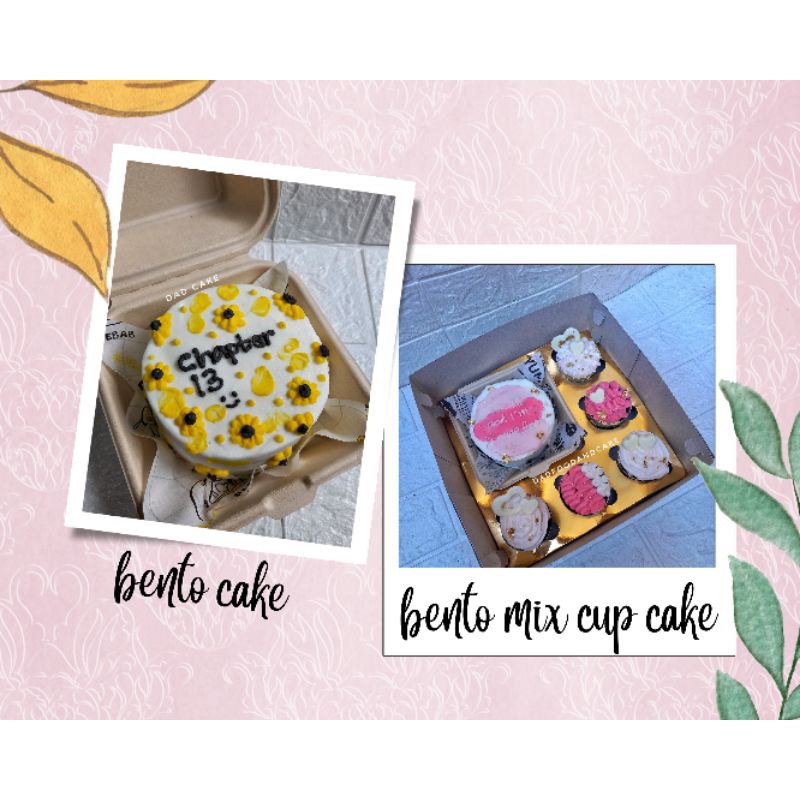 Jual Lunch box cake Bento cake Korean cake D10/bento mix cupcake ...