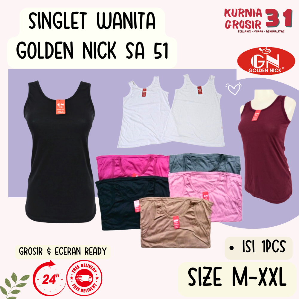 Jual Singlet Wanita GOLDEN NICK SA 51 Tanktop Tali Besar | Shopee Indonesia