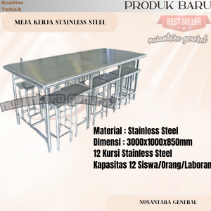 Jual Furniture meja kerja/meja praktikum/meja laboratorium STAINLESS ...