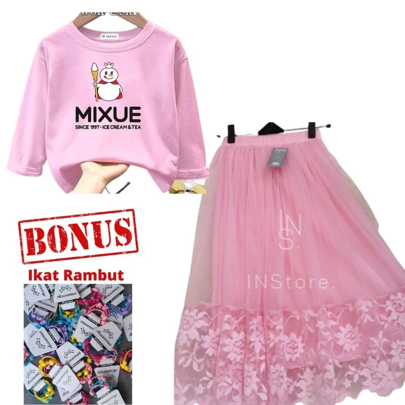 Jual Setelan mixue anak usia 1 2 3 4 5 6 7 8 9 10 11 12 tahun TK SD ...