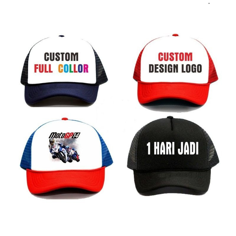 Jual CGN - Topi Custom Sablon Design Logo Nama Tulisan Quotes Gambar ...