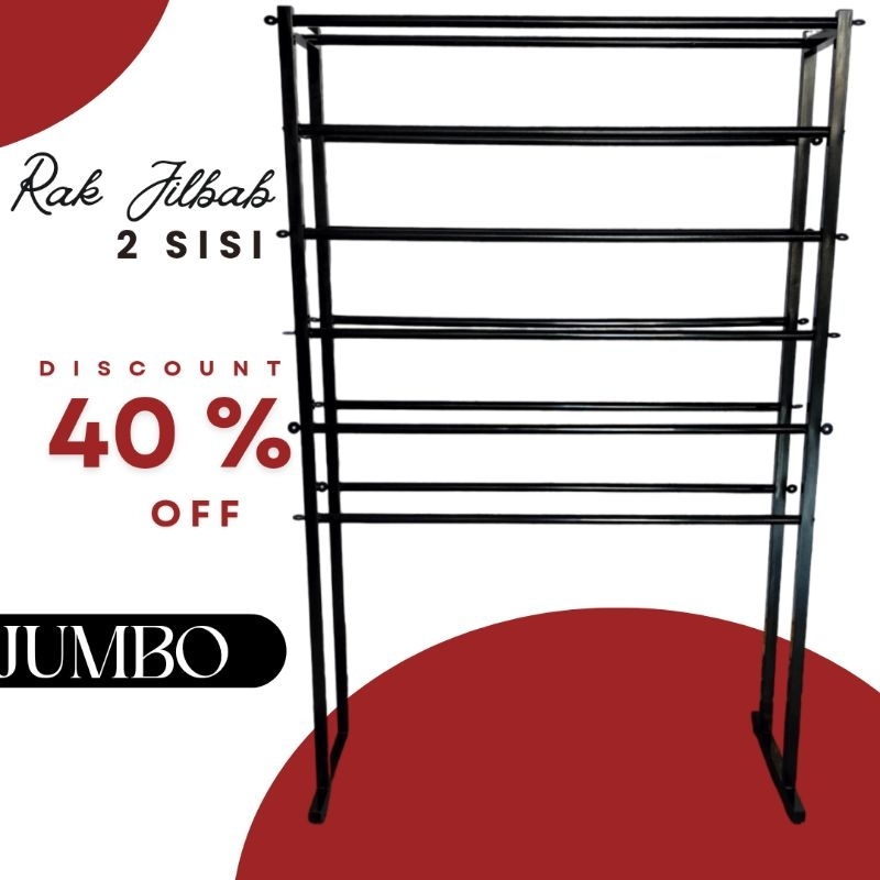 Jual RAK JILBAB KERTAS KADO JUMBO BESI / RAK SUSUN JILBAB PAPAN ...