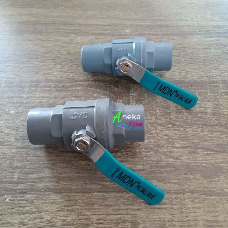 Jual ball valve pvc gagang besi 1/2 stop kran 3/4 mdn | Shopee Indonesia
