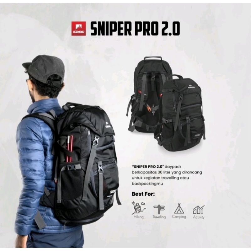 Jual COZMEED TAS GUNUNG RANGSEL CARRIER 30 LITER SNIPER PRO 2.0 + RAIN ...