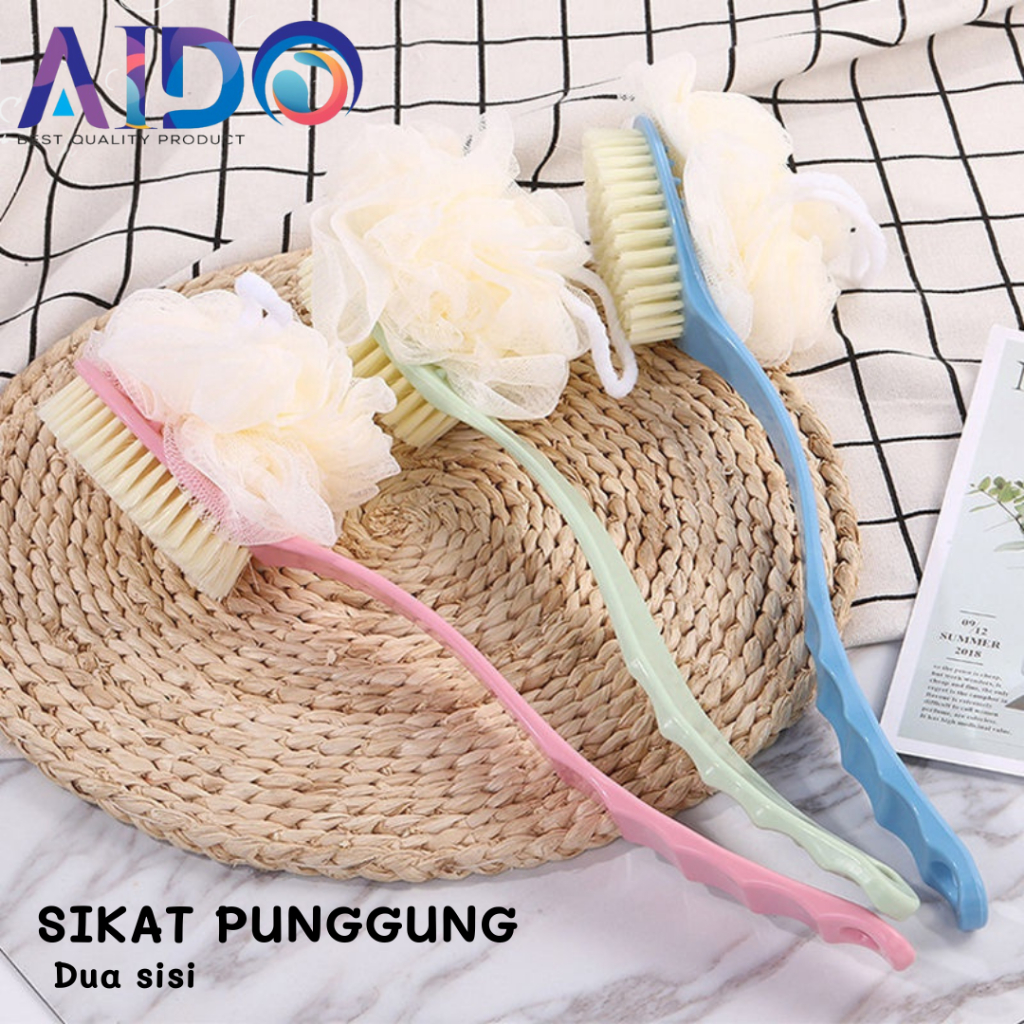 Jual Tongkat Sikat Punggung Badan Gosok Scrub Body Massage Dua Sisi ...