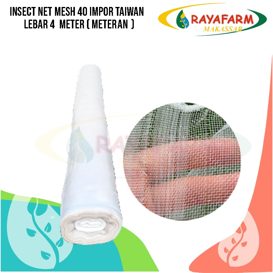 Jual Insect Net Putih Mesh 40 Impor Taiwan Lebar 4 Meter - Meteran ...