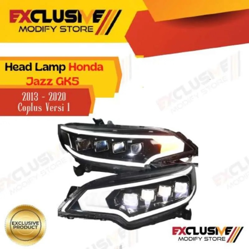 Jual HEADLAMP HONDA JAZZ GK5 COPLUS V1 B PROJECTOR | Shopee Indonesia