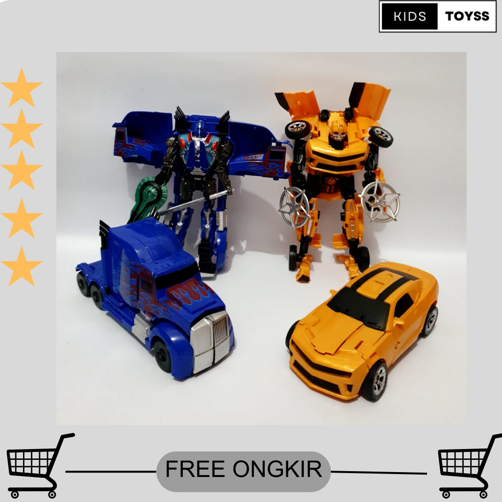 Jual Mainan Robot Transformers Deformation Robot / Robot Transformer Optimus Prime dan Bumblebee ...