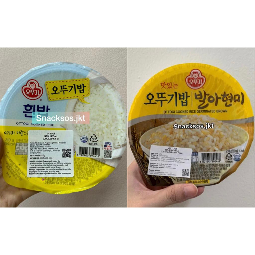 Jual OTTOGI COOKED WHITE RICE / OTTOGI BROWN RICE- NASI INSTANT KOREA ...