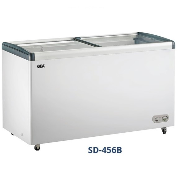 Jual Gea SD-456B SD456B Sliding Flat Glass Freezer Kaca Datar - Freezer ...