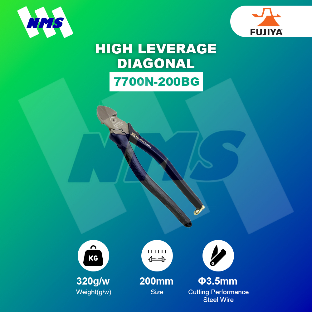 Jual Tang FUJIYA 7700N-200BG High Leverage Diagonal Cutting Nipper Kurokin | Shopee Indonesia