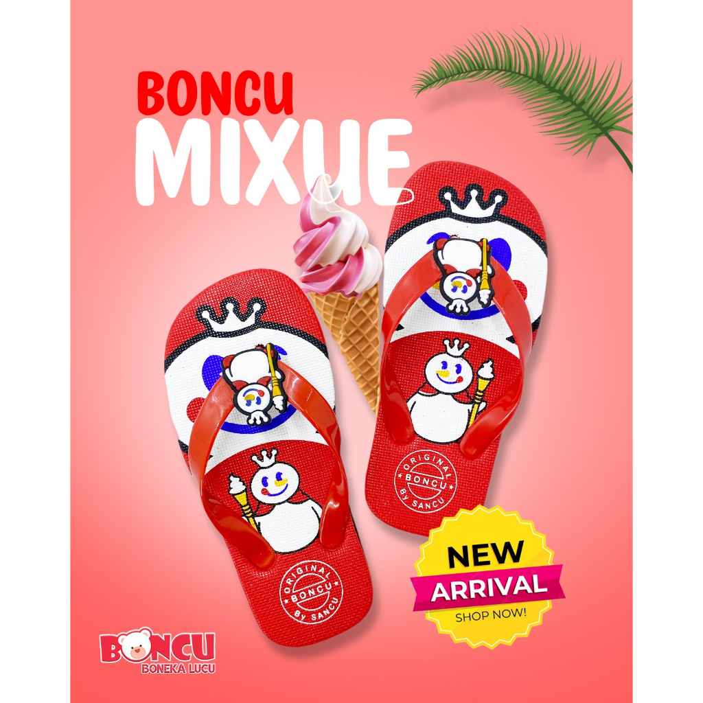 Jual Boncu TPR Sandal Anak Perempuan Jepit Lucu Karakter Snow Mixue ...