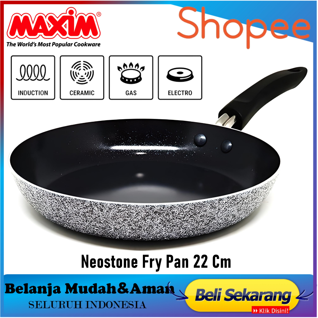 Jual Maxim Neostone Frypan Panci 22 Cm Penggorengan Keramik Teflon Non Stick Anti Lengket 22 cm ...