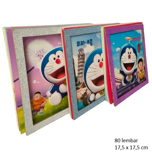 Jual origami kertas lipat warna cover 2D frame glitter ukuran 17.5 cm ...