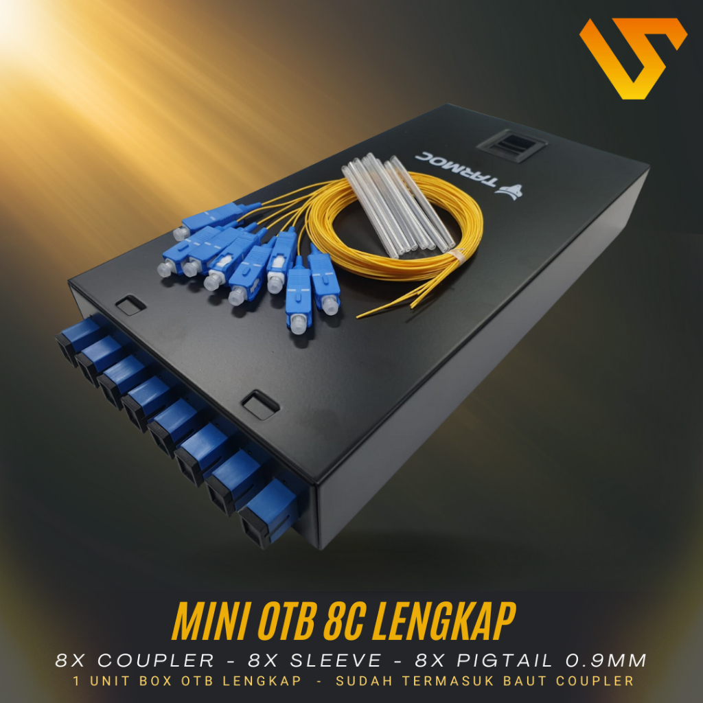 Jual Tarmoc Fiber Optic mini OTB 8 Core SC|Roset FO Besi 8C Lengkap ...