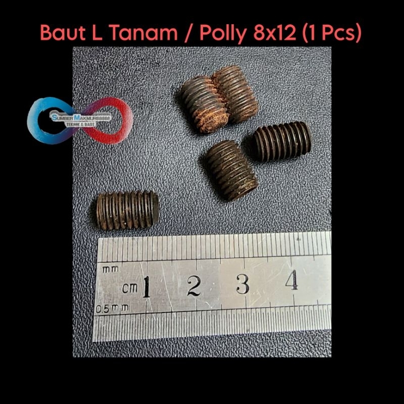 Jual Baut L Tanam 8x12 Per 1 Pcs / Baja Socket Set Screw (Polly) | Shopee Indonesia