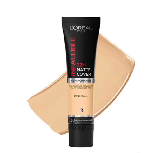 Jual L'OREAL PARIS Infallible 32H Matte Cover Foundation 30ml | Shopee ...