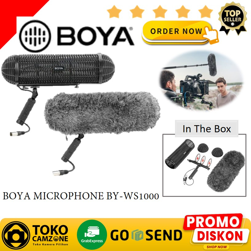 Jual Boya BY-WS1000 Profesional Windshield and Suspension System for Shotgun Microphones ...