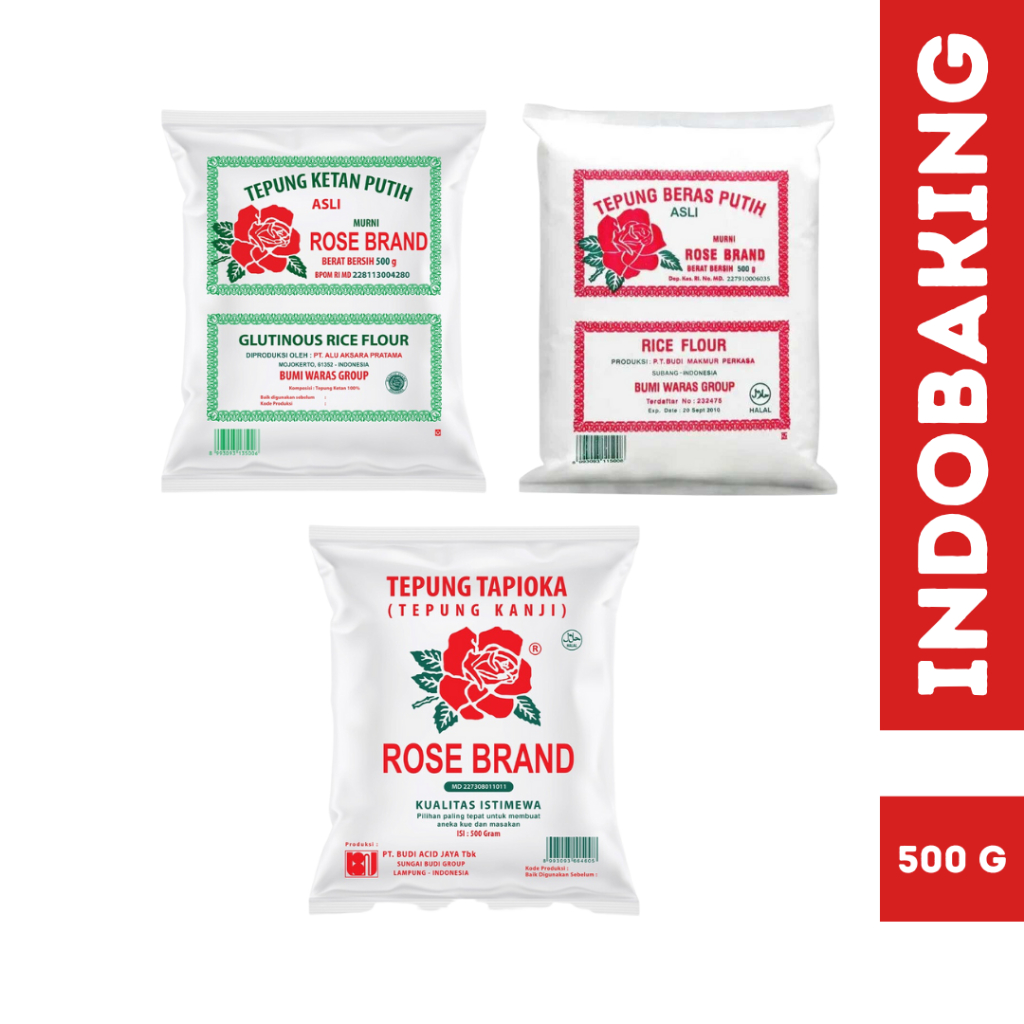 Jual Tepung Tapioka Kanji Beras Ketan Rose Brand 500g | Shopee Indonesia