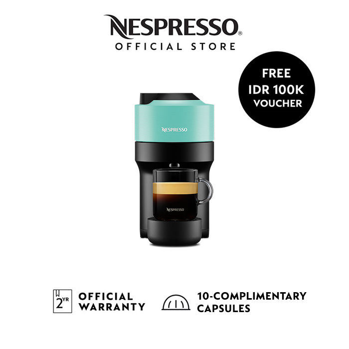 Jual Nespresso Vertuo Pop Coffee Machine, Mint Aqua (Mesin Kopi ...
