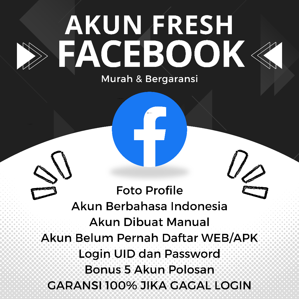 Jual Akun FB 2FA Premium | BERGARANSI 100% | Shopee Indonesia