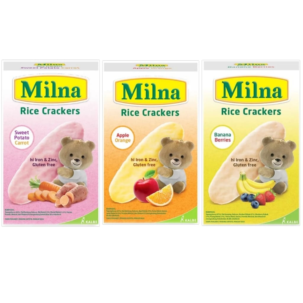 Jual PROMO MURAH!!! Milna Rice Crackers 20 gr/ Milna Crunch 20gr Snack ...