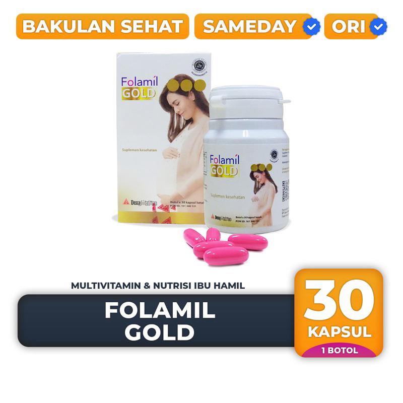 Jual Folamil Genio Gold 30 Kapsul Suplemen Ibu Hamil | Shopee Indonesia