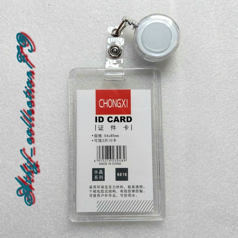 Jual Tempat Id Card Akrilik Holder Id Card Acrylic Transparan + Yoyo ...