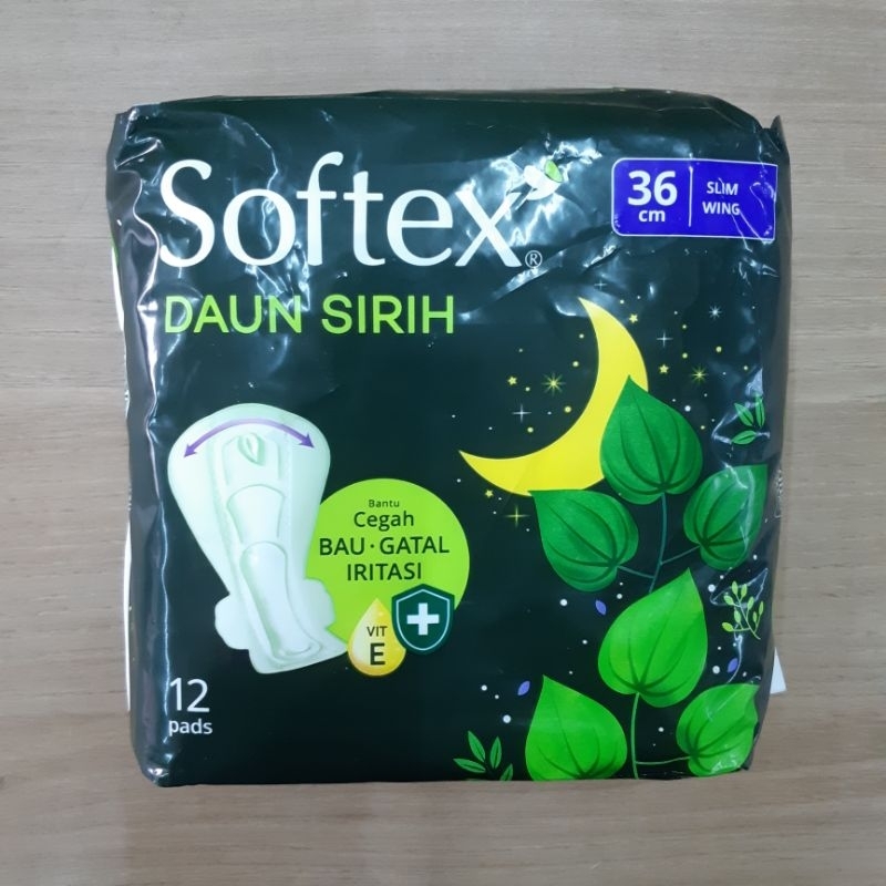 Jual softex daun sirih pembalut wanita 36cm 12pads isi 12 panjang lembut nyaman | Shopee Indonesia