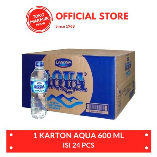 Jual 1 KARTON AQUA 600 ML ISI 24 PCS | Shopee Indonesia