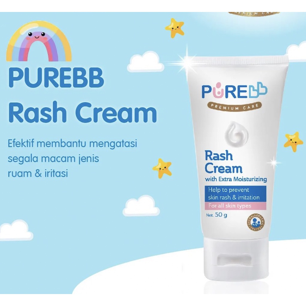 Jual Pure BB Rash Cream Baby 50 gr / Krim Anti Ruam Bayi - PureBB Pure ...