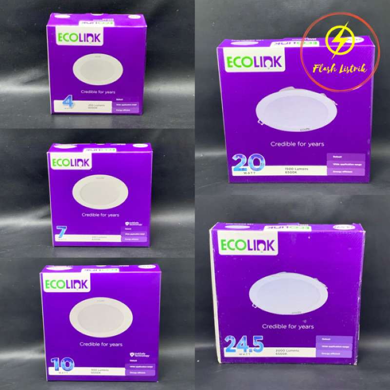 Jual [Ecolink] Lampu Downlight Ecolink 4w 7w 10w 20w 24.5w LED Panel Ecolink | Shopee Indonesia