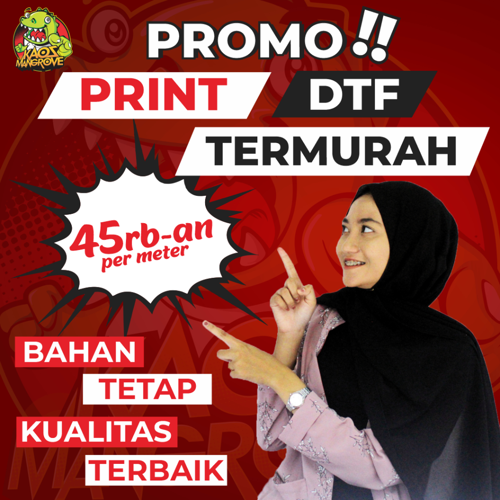 Jual JASA CETAK SABLON PRINT DTF MURAH/ PRINT DTF METERAN 58x100 CM ...