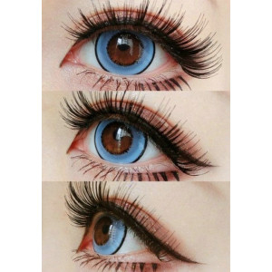 Jual COD SEPASANG SOFTLENS ECLIPSE WARNA BLUE BIRU ANIME BIG EYE EFFECT ...