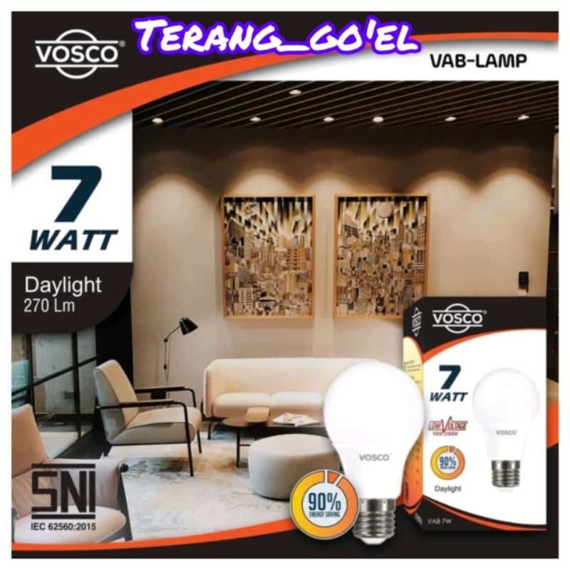 Jual LED vosco A-Bulb 7 watt // 7 watt cahaya putih | Shopee Indonesia