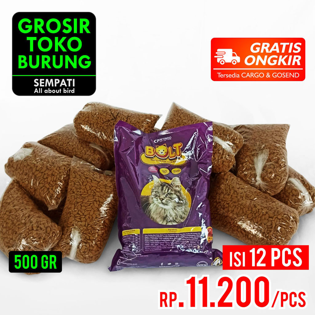 Jual SEMPATI GROSIR Makanan Kucing Bolt Tuna Ikan 500 Gram Catfood 12 ...